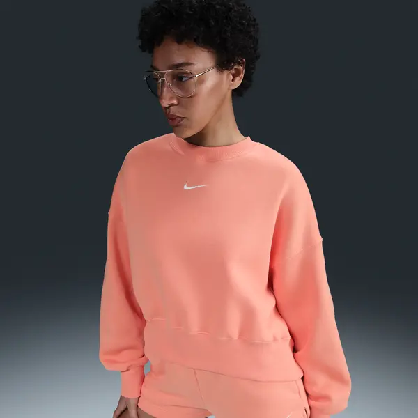 Nike Sportswear Phoenix Fleece Over-oversized Crew-neck Sweatshirt - Orange
