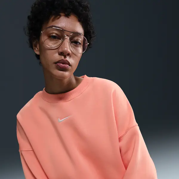 Nike Sportswear Phoenix Fleece Over-oversized Crew-neck Sweatshirt - Orange