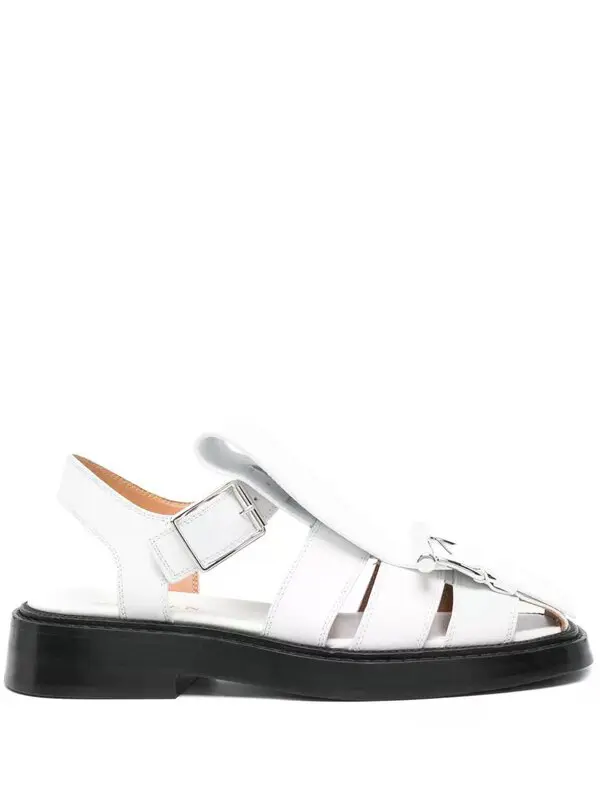 Alexander McQueen Leather Sandals - White