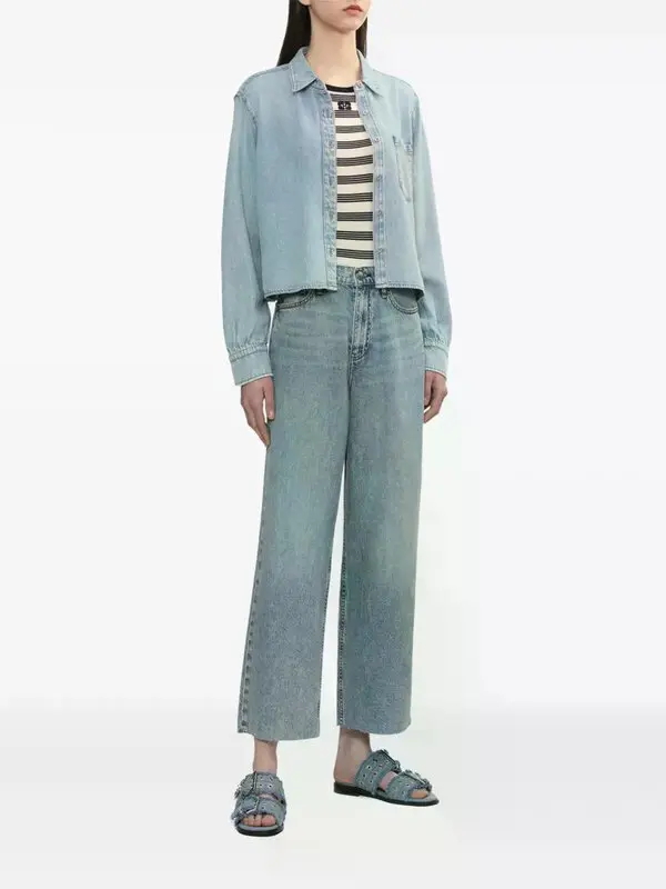 Rag & Bone Wide-leg Cropped Jeans