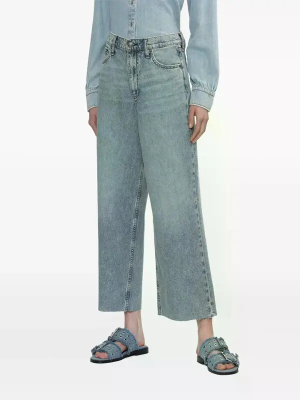 Rag & Bone Wide-leg Cropped Jeans