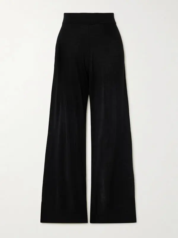 TOTEME Knitted Wide-leg Silk Pants