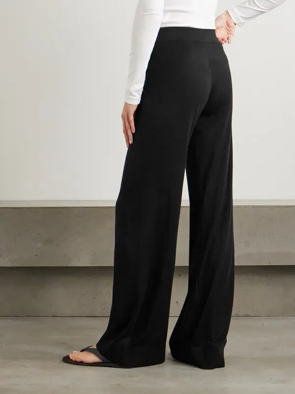 TOTEME Knitted Wide-leg Silk Pants