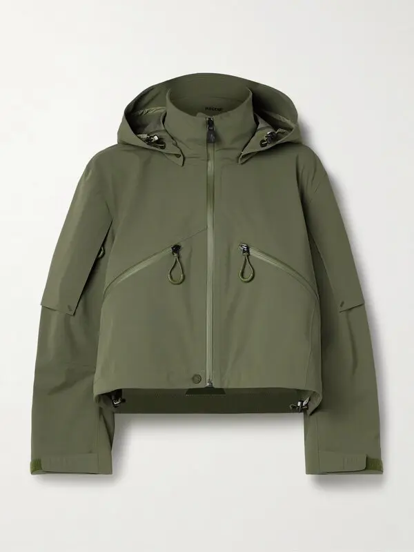 Moncler Kibira Appliquéd Hooded Jacket - Green