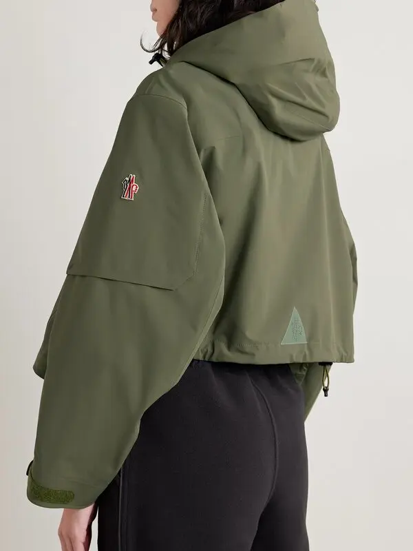 Moncler Kibira Appliquéd Hooded Jacket - Green