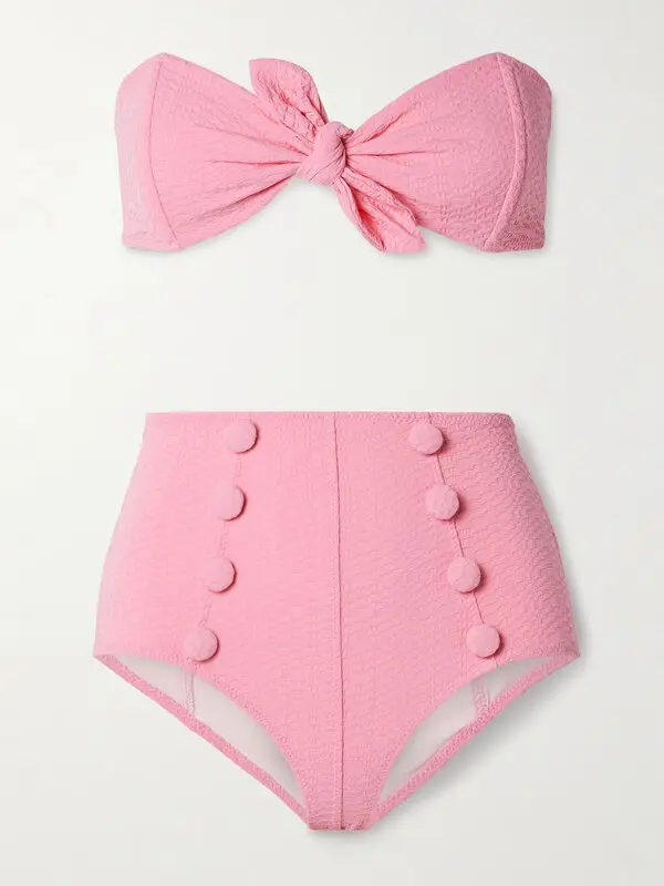 Lisa Marie Fernandez Poppy Seersucker Bikini - Pink
