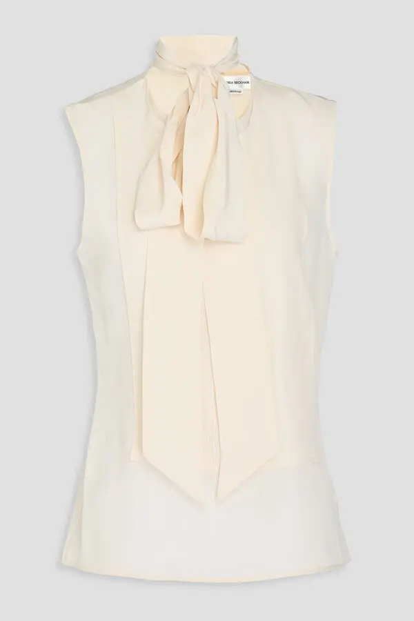 Victoria Beckham Pussy-bow Silk Top