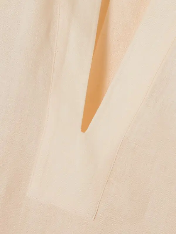 ERES Bibi Belted Linen Kaftan - Neutrals