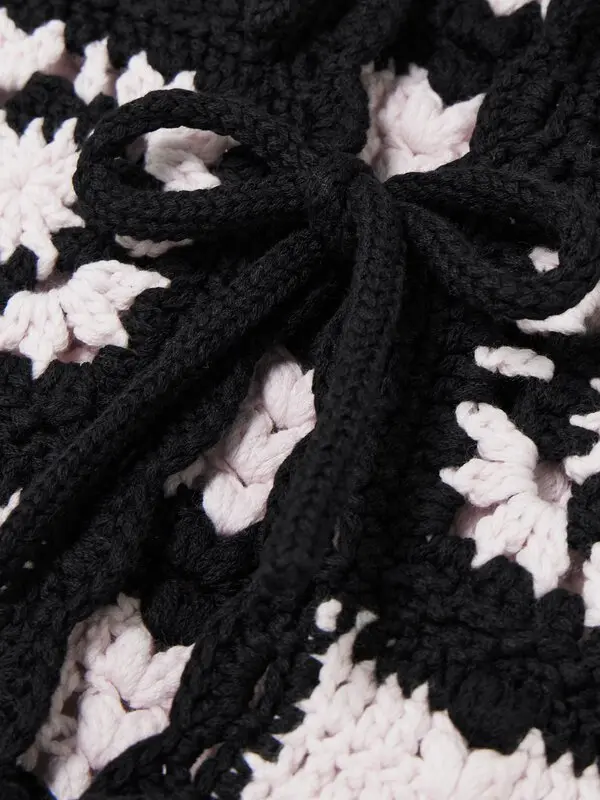 GANNI Crocheted Organic Cotton Cardigan