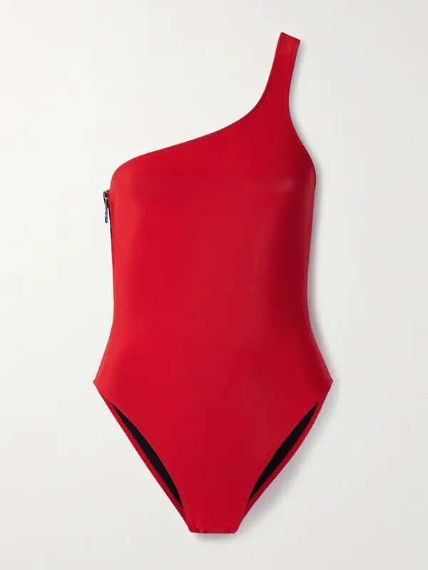 Lisa Marie Fernandez Arden One-shoulder Neoprene Swimsuit - Red