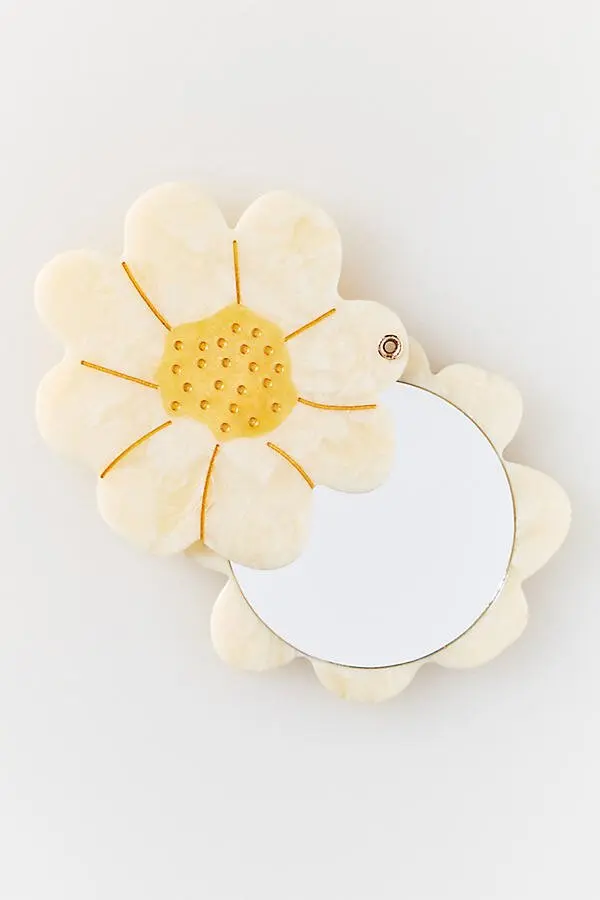 SOLAR ECLIPSE Hand-painted Compact Mirror - Daisy