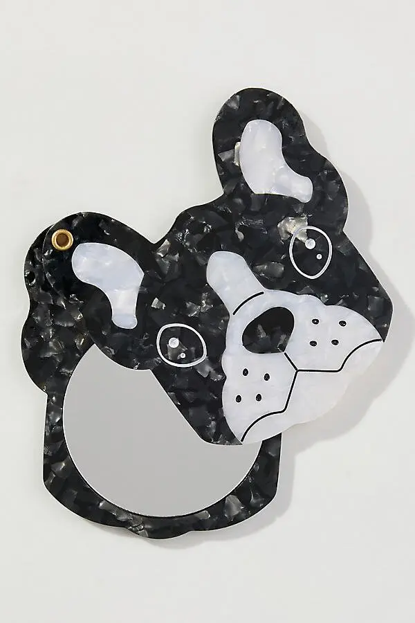 SOLAR ECLIPSE Hand-painted Compact Mirror - Frenchie