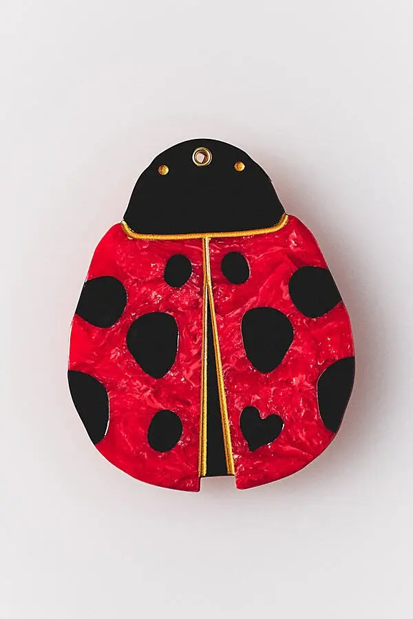 SOLAR ECLIPSE Hand-painted Compact Mirror - Ladybug