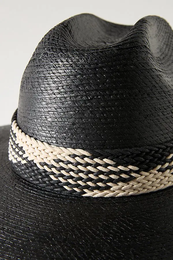 ASN HATS Surfer Boi Straw Lifeguard Rancher - Black