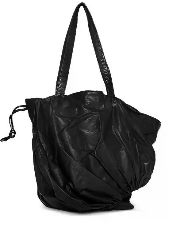 Yohji Yamamoto Gathered Tote Bag - Black