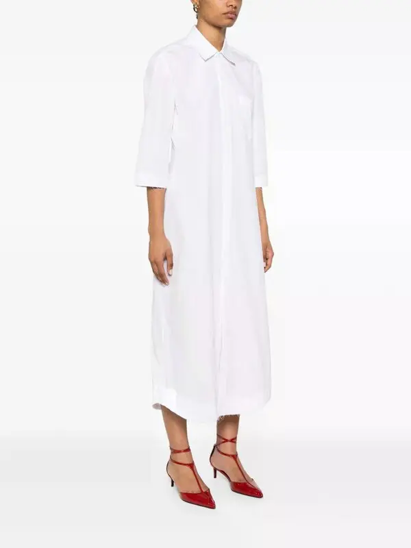 ALAINPAUL Cotton Midi Shirt Dress