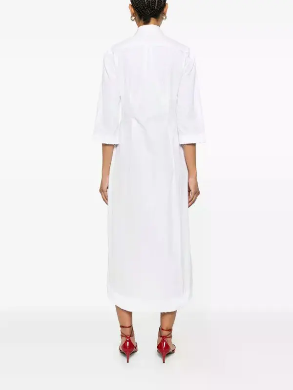 ALAINPAUL Cotton Midi Shirt Dress