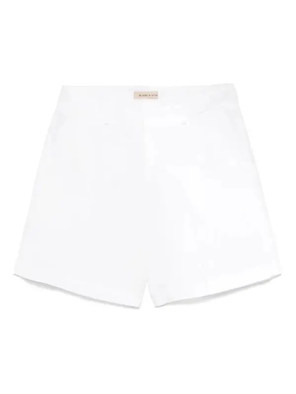 BLANCA VITA Pressed-crease Shorts - White