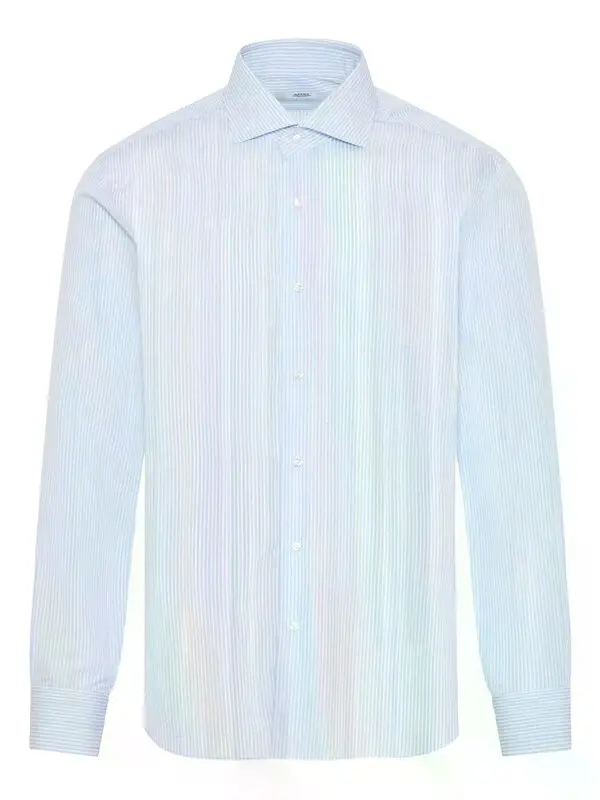 BARBA NAPOLI Micro-stripe Shirt - Blue