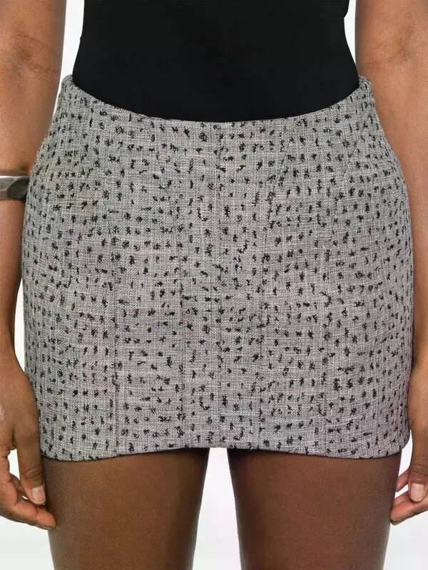 MUGLER Dotted Tailored Mini Skirt