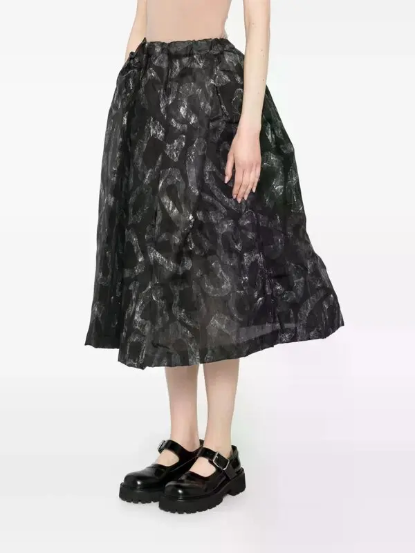 Comme Des Garçons Graphic-print Skirt