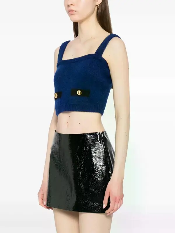 Alessandra Rich Knitted Tank Top - Blue