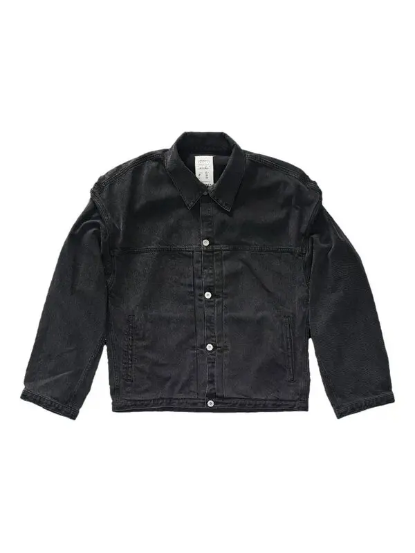 KURO Padded-shoulders Denim Jacket