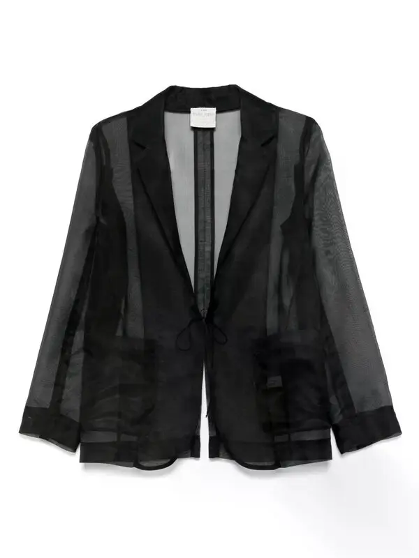 FORTE_FORTE Silk Blazer - Black