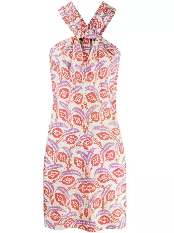 Isabel Marant Suzyli Leaf-print Short Dress