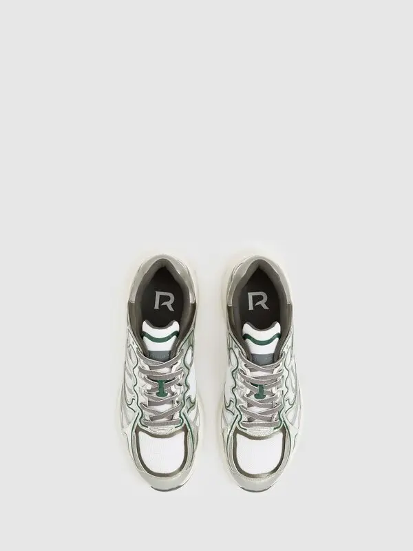 REISS Volt Nubuck And Mesh Trainers