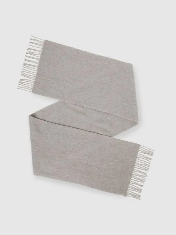 REISS Picton Wool And Cashmere Scarf - Light Grey