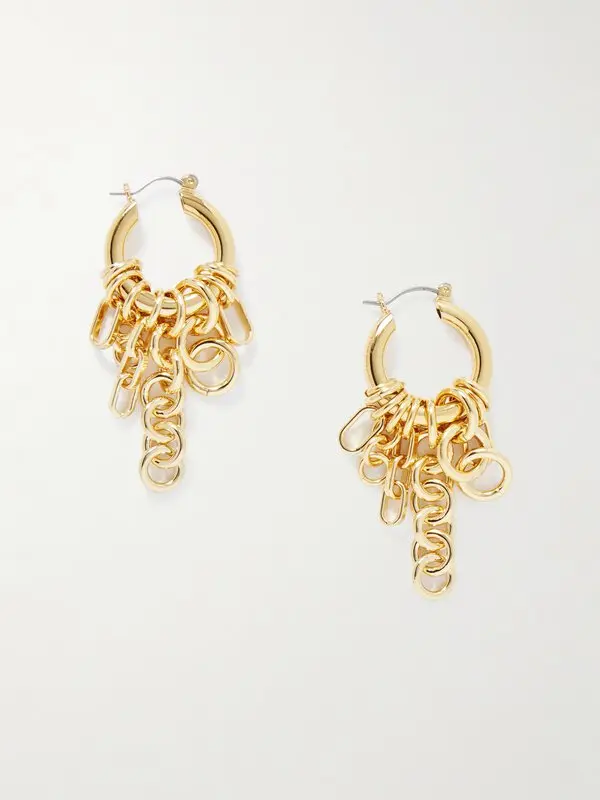 LAURA LOMBARDI Sabbia -plated Hoop Earrings - Gold