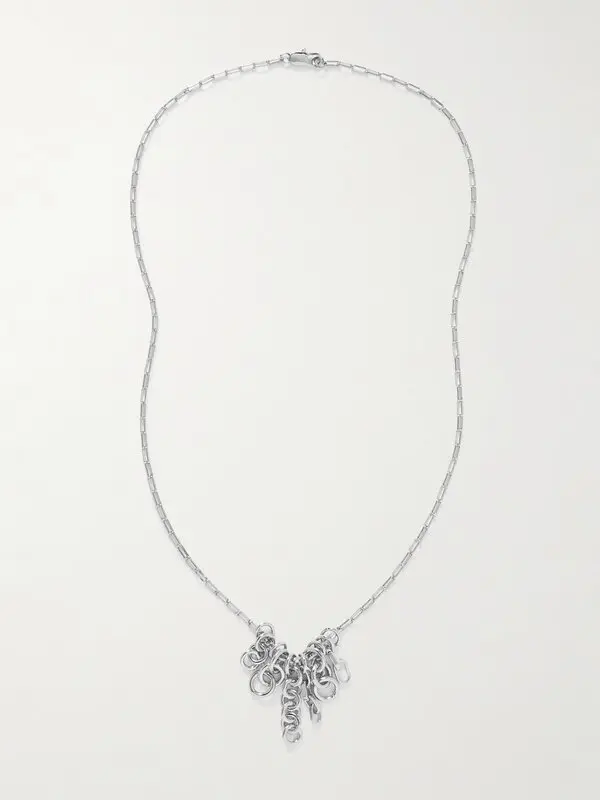 LAURA LOMBARDI Sabbia Platinum-plated Necklace - Silver