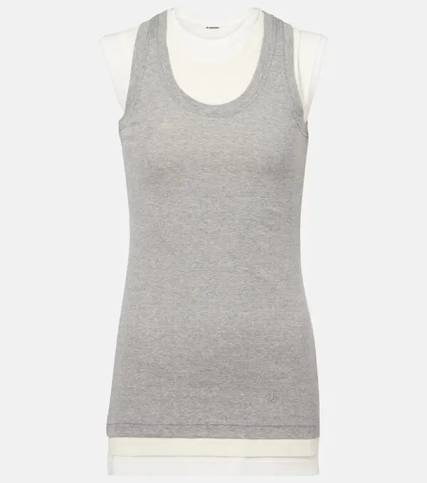 JIL SANDER Set Of 3 Cotton Tank Tops - Multicoloured