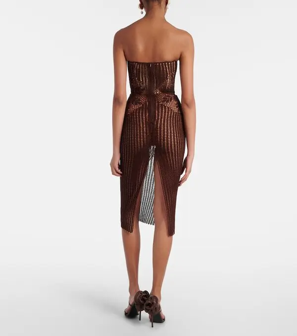 Magda Butrym Crochet Cotton Bustier Dress