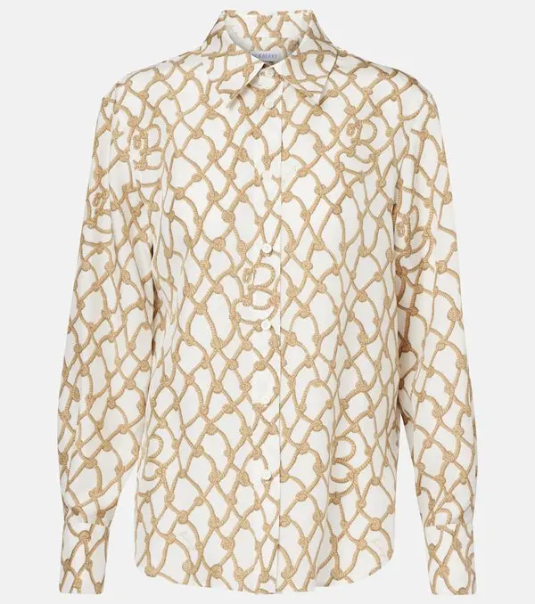 Burberry Printed Silk Poplin Shirt - Multicoloured