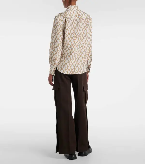 Burberry Printed Silk Poplin Shirt