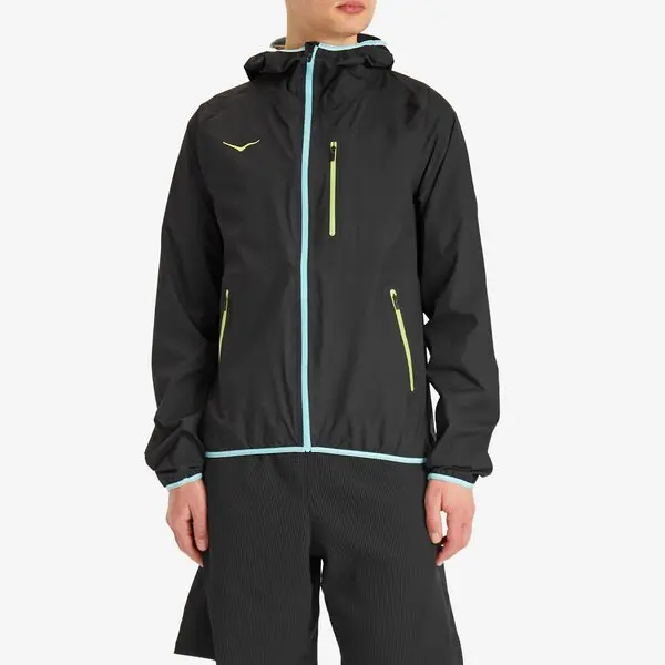 Hoka One One M Tecsky Waterproof Jacket In Black - 35% Off