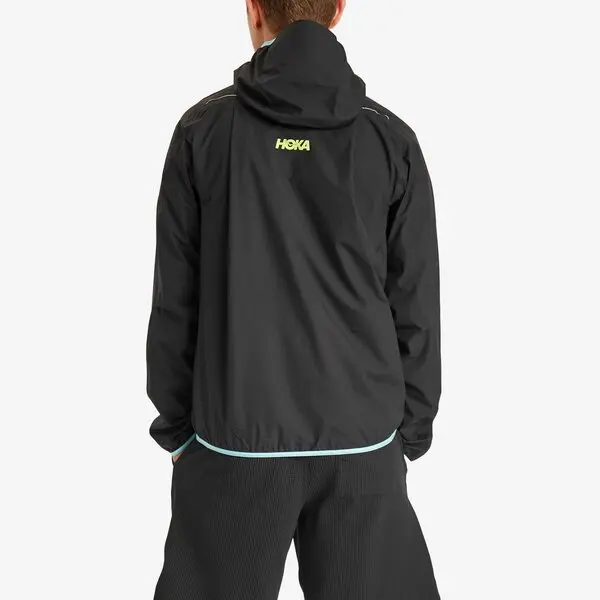 Hoka One One M Tecsky Waterproof Jacket In Black - 35% Off