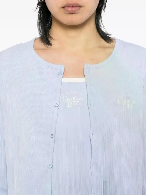 CHOCOOLATE Logo-embroidered Top - Blue