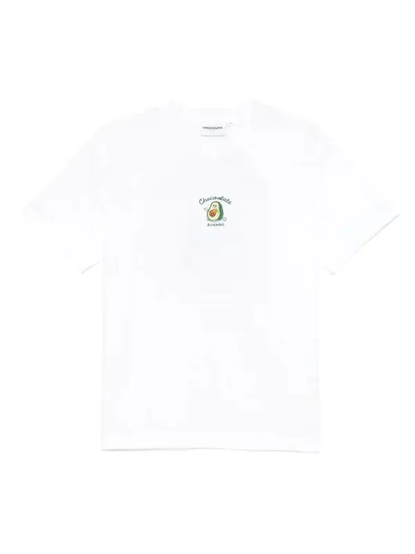 CHOCOOLATE Logo-embroidered T-shirt - White