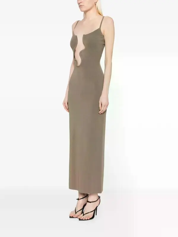 Christopher Esber Salacia Wire Column Dress - Green