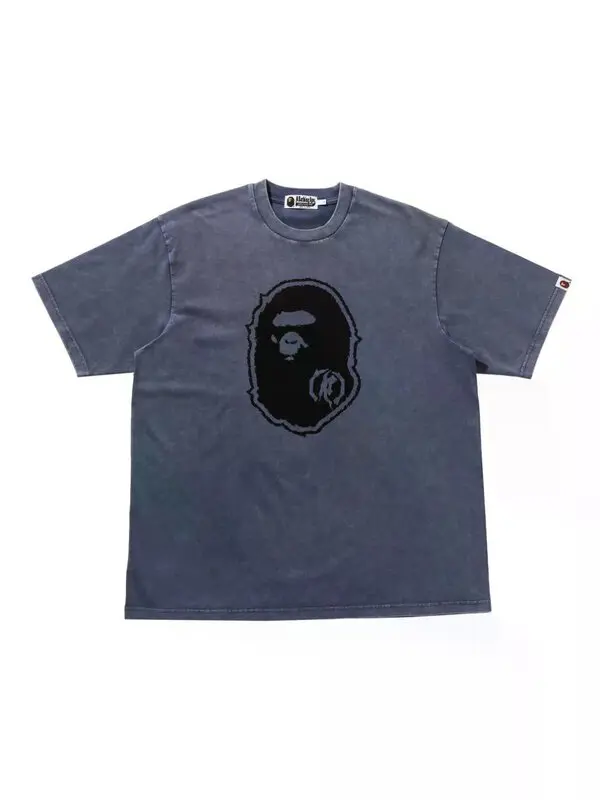 A BATHING APE Head Cotton T-shirt - Grey