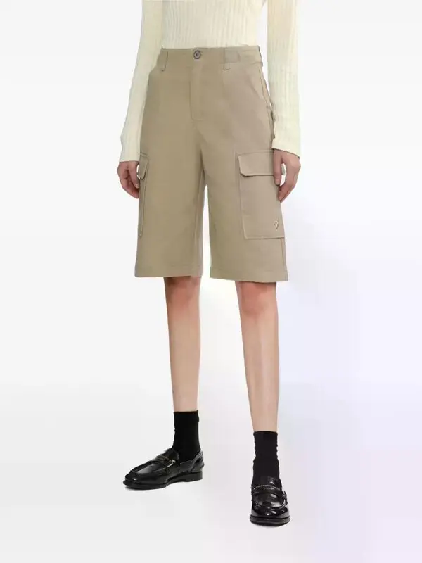 TOUT A COUP Cotton Cargo Shorts - Neutrals