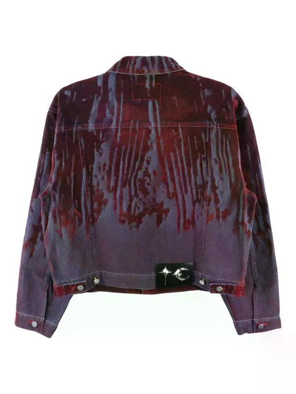 THUG CLUB Lazered Denim Trucker Jacket