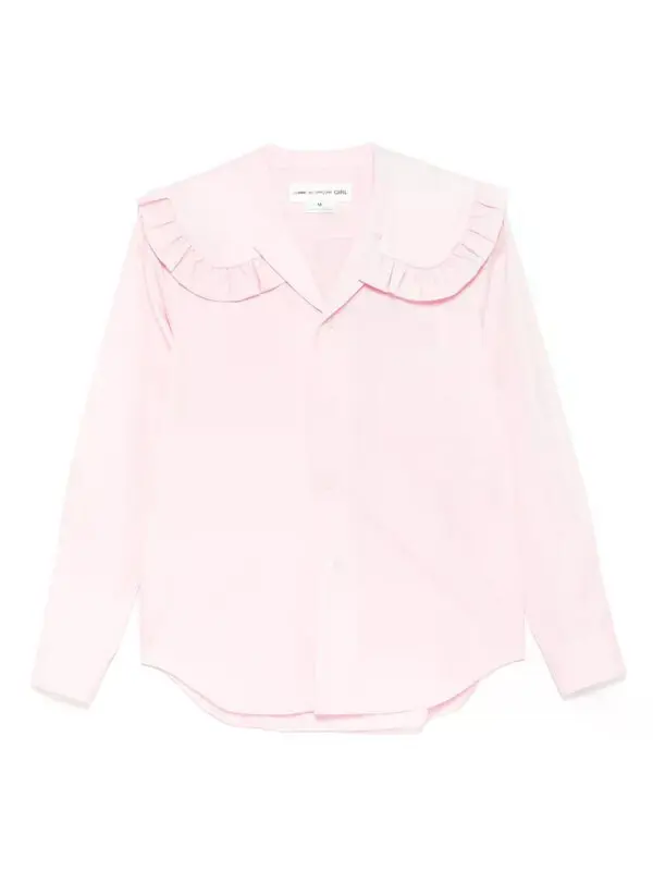 Comme Des Garçons Frill Collared Shirt - Pink