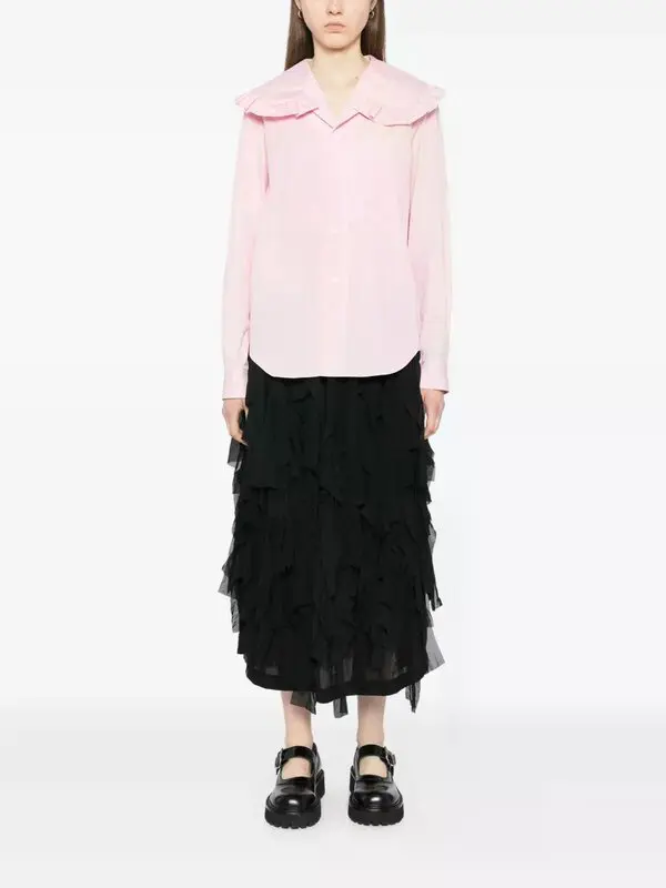 Comme Des Garçons Frill Collared Shirt - Pink