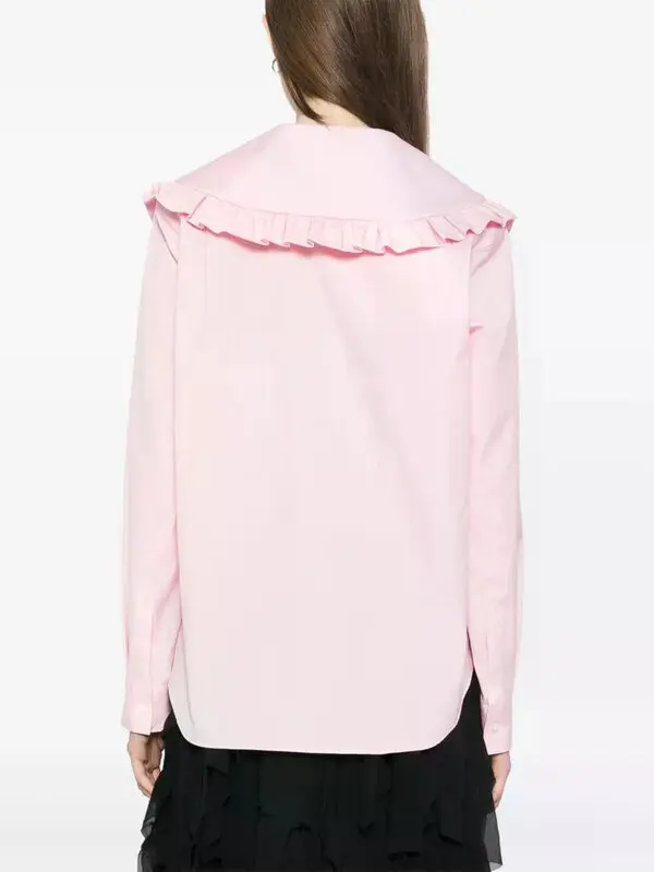 Comme Des Garçons Frill Collared Shirt - Pink