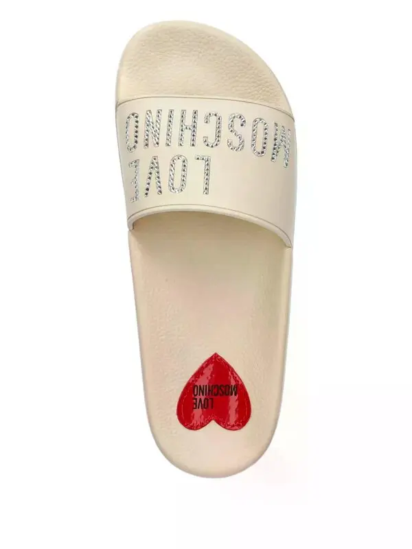Moschino Rhinestone-embellished Slides