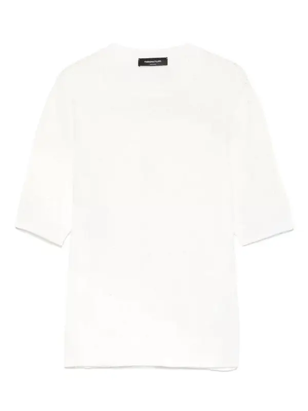 Fabiana Filippi Sequin-embellished T-shirt - White